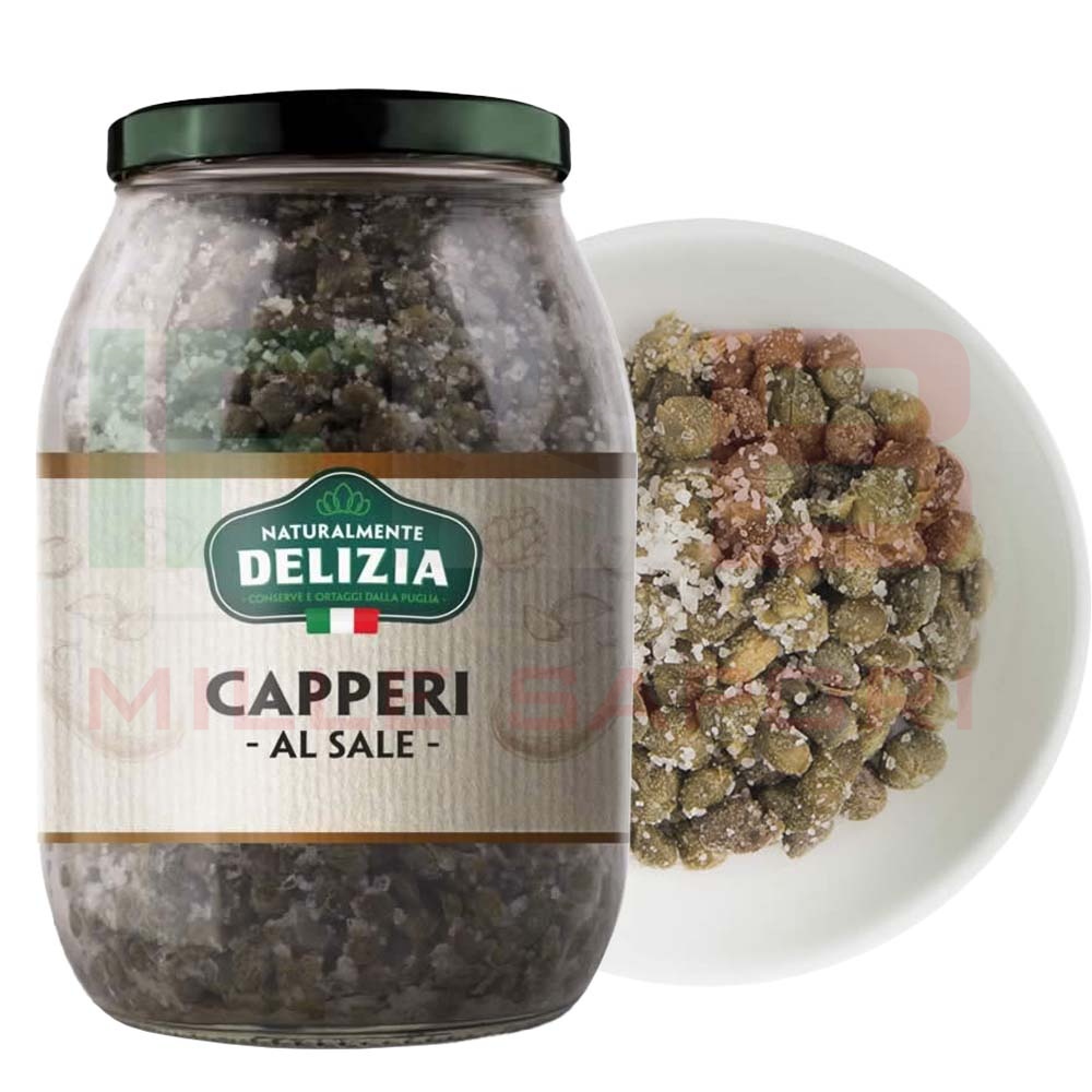 Kapary w soli morskiej Delizia 1kg Mille Sapori